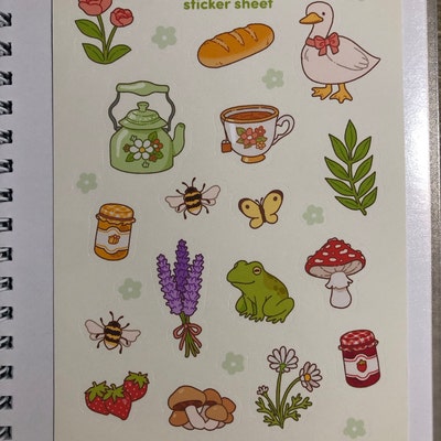 Cottagecore Sticker Sheet Cute Cottage Living Planner Stickers - Etsy