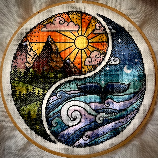 Yin Yang - Cross Stitch Pattern (digital Format - PDF) - Etsy