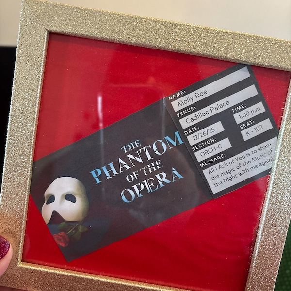 Printable Phantom of the Opera Broadway Surprise Ticket︱musical Theatre ...