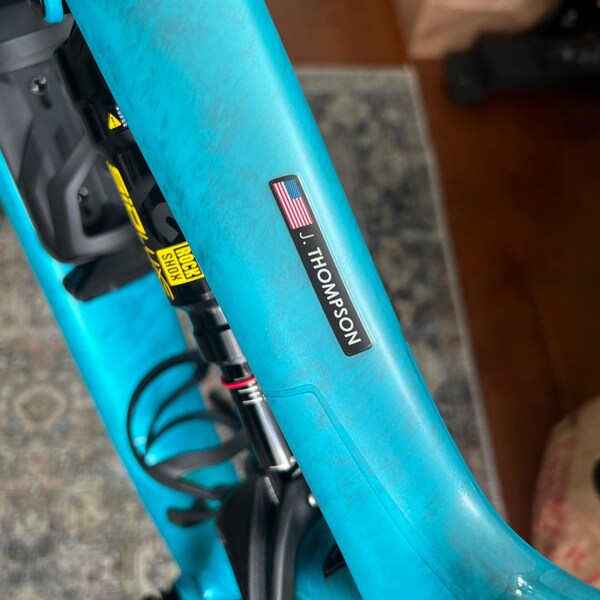 10x Cyclist Name Waterproof Sticker, Husband Gift for Cyclist Name on ...