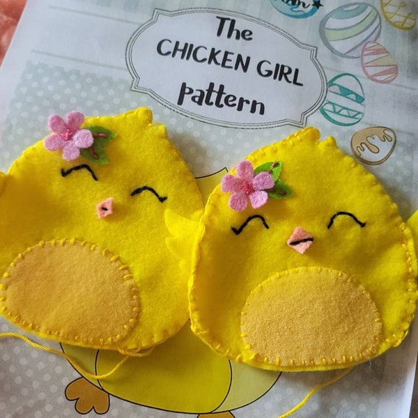 Cute Easter Chick Pattern Easter PDF Pattern Easter Chicken Pattern PDF Easter Bird Ornament ...