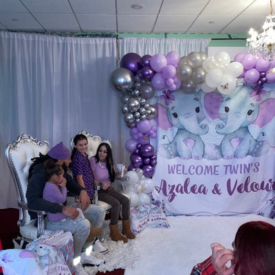 Peanut Elephant Centrepiece for Baby Boy Shower in Lavender & - Etsy