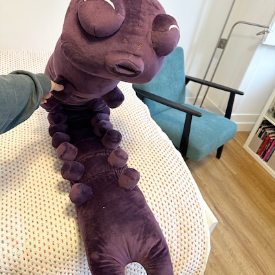 Giant Earthworm Plush With Knitted Turtleneck, Funny Fantasy Odd ...