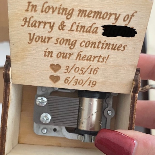 Artistic Music Box, "can't Help Falling in Love", Laser Engraved Wood ...