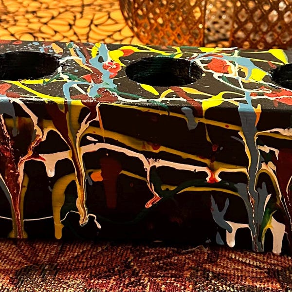 Painted Sculpture, Abstract Art, Drip Art Object, Drip Art, Pop Art ...