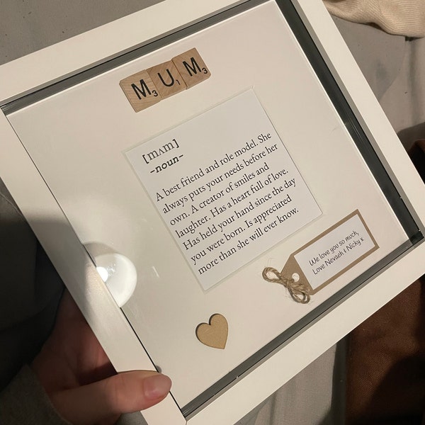 Personalised Mum Frame. Mother Meaning Frame. Mother’s Day Gift. - Etsy UK