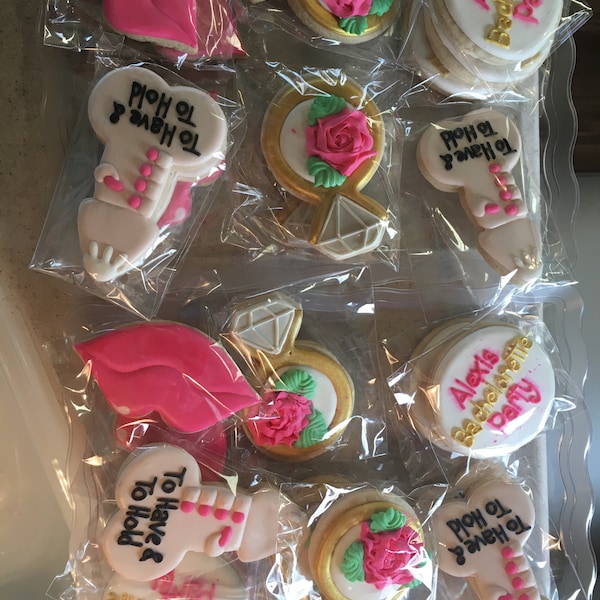 Personalized Penis Cookies, Bachelorette, Bride-to-be, Bridal Party ...