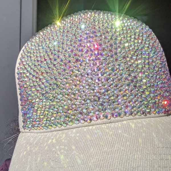 CUSTOMIZED BLING CAP / Hat Bedazzled With Navy Blue Crystal Rhinestone ...