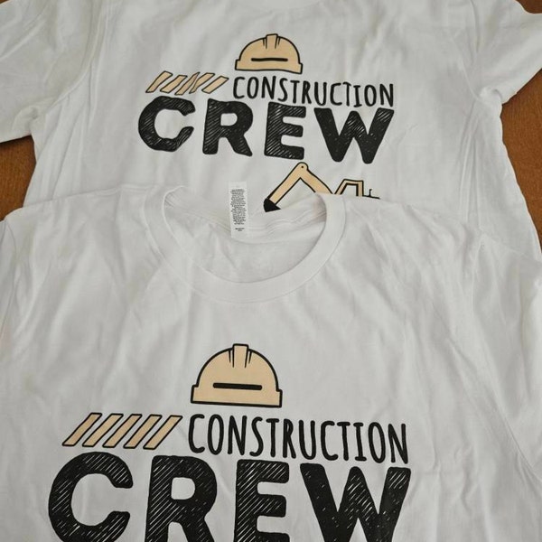 Construction Crew Matching Shirts, Birthday Construction Shirts, Three ...