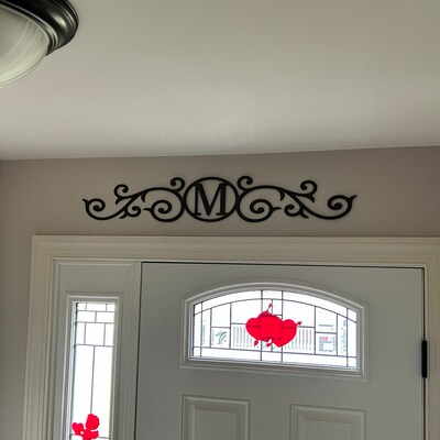 Monogram Metal Scroll Metal Home Decor Metal Wall Decor House Door Sign ...