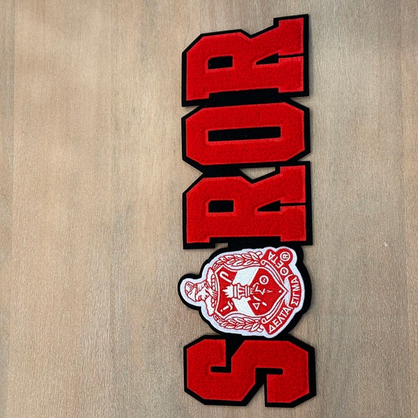 DST Large Red & White SOROR Iron on Patch - Etsy