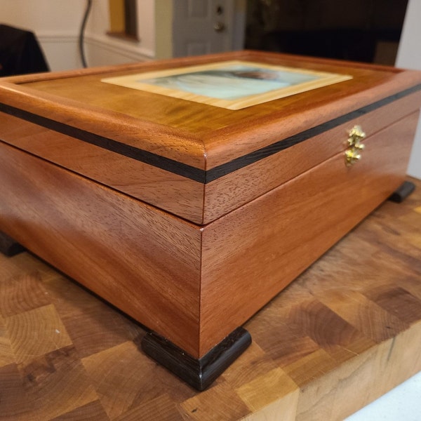 Beautiful Wood Box With Lid Handmade From Select Hardwood Makes a Fine ...