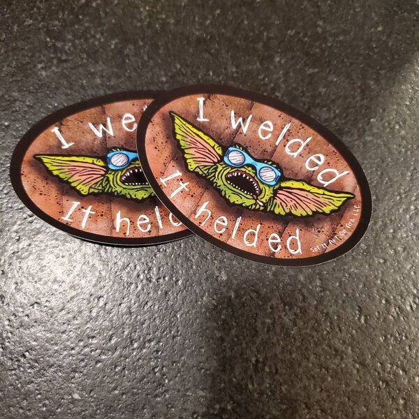 Gremlin Welding Sticker - Etsy