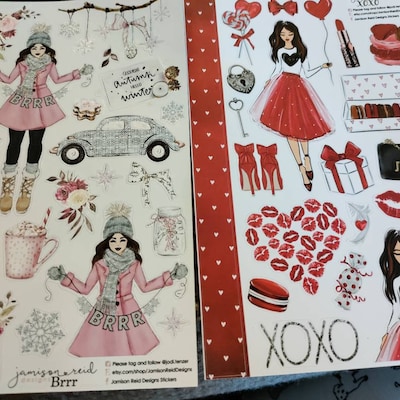 BRRR Planner Stickers a La Carte or Kit , Fashion Girl Sticker Winter ...