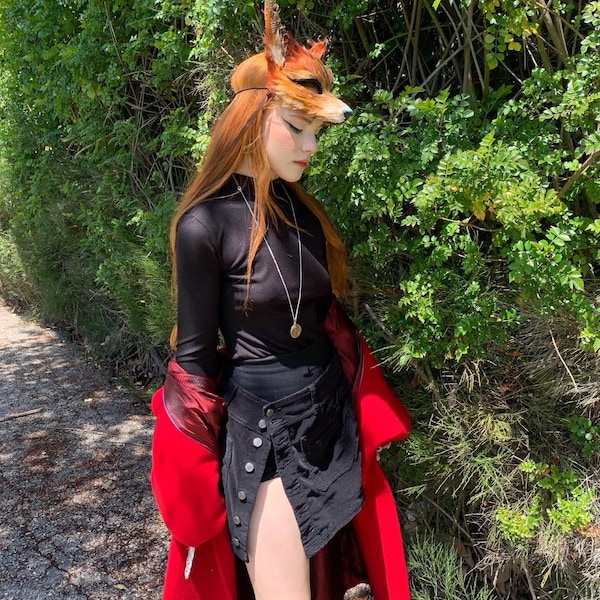 Luxury Red Fox Mask, Unisex Adult Fox Mask, Woodland Animals, Festival ...