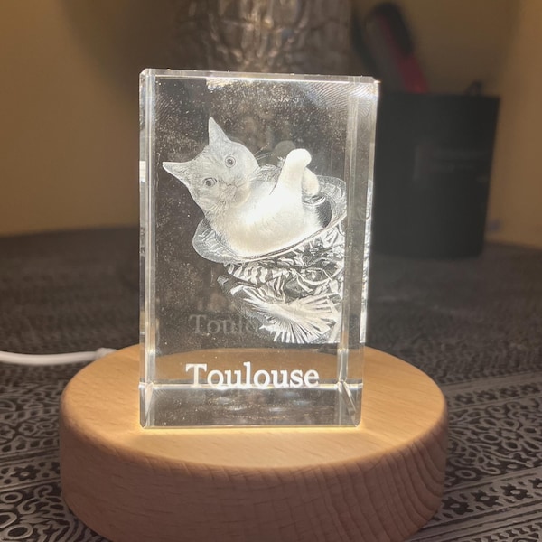 3D Crystal Photo, Custom 3D Crystal Photo Cube, Custom Photo Gift ...