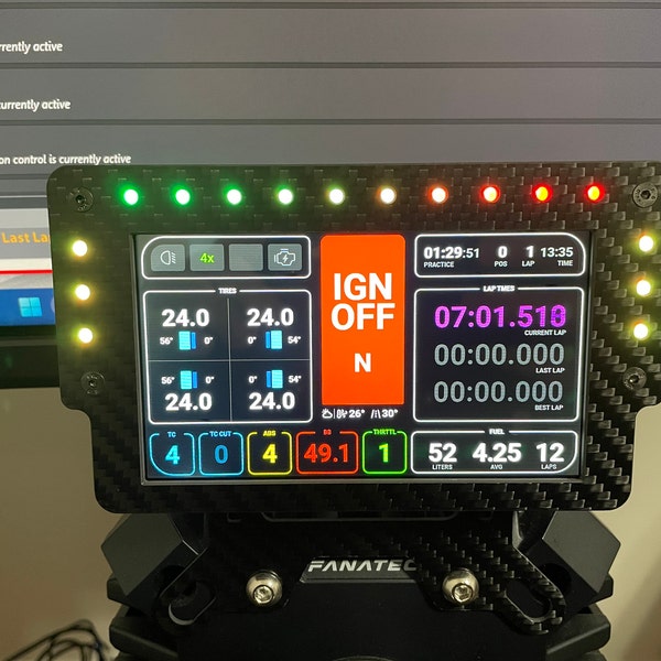 Sim Racing Dashboard Touchscreen Vocore 5 Inches DDU, Carbon Plate ...