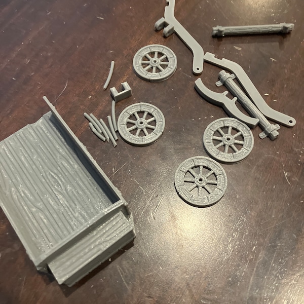 Cart and Wagon Set | Tabletop Terrain | D&D | Miniature | Scatter ...