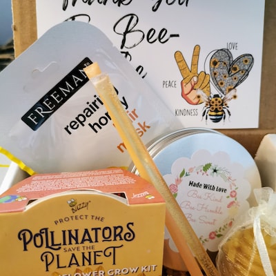 Bee Gift Box With Soap and Honey, Honey Bee Sweet Themed Gift Basket ...