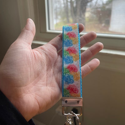 Watercolor Autism Puzzle Key Fob Autism Keychain Puzzle - Etsy