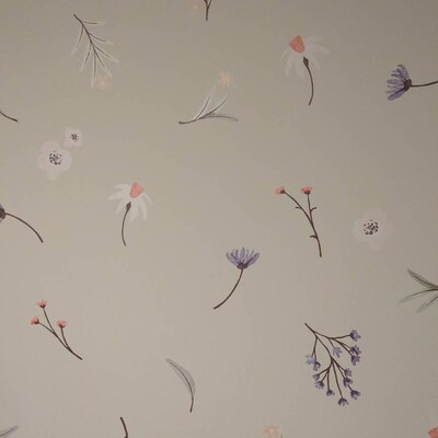 Watercolor Flower Greenery Wall Decals Nature Sticker Boho Nursery ...