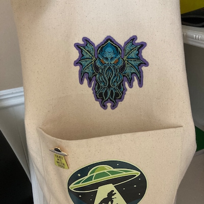 PATCH Cthulhu HORROR / Monster, Woven Patch H.P. Lovecraft, Iron-on ...