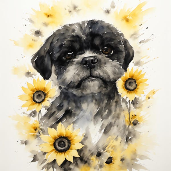 Custom Pet Portrait, Personal Pet Portrait From Photo, Digitally ...