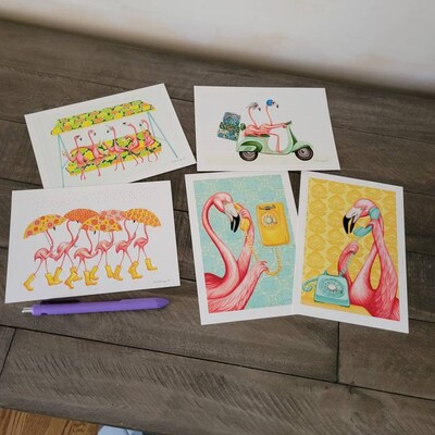 Alphabet Poster, Alphabet Print, Alphabet Artwork, Pink Flamingo ...