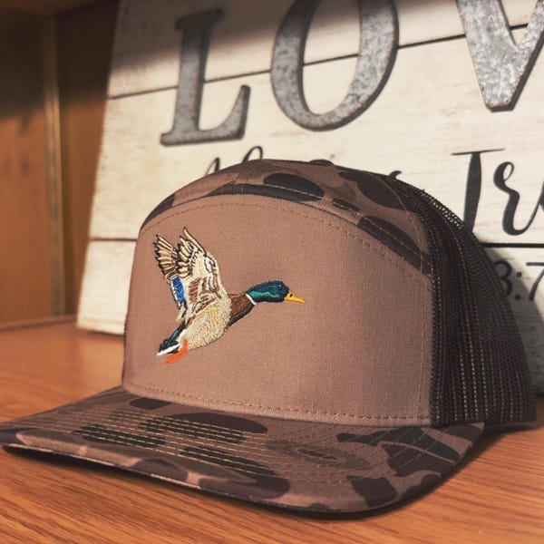 Flying Wood Duck Patch 7 Panel Trucker Hat Snap Back Richardson 168 - Etsy