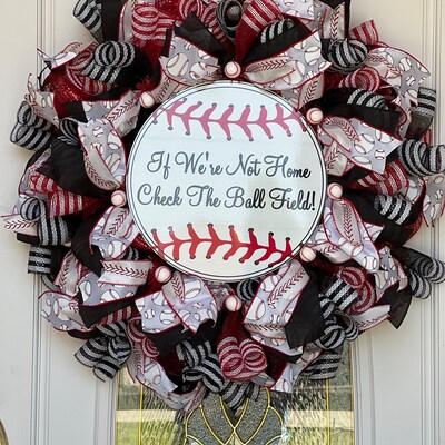 Baseball Ribbon, Sports Ribbon, Bulk Ribbon, Ribbon, Wreath Ribbon ...