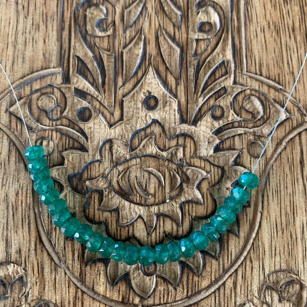 Natural Emerald Beads 10 to 1000 Pieces 4 Mm Size Zambian Cut Faceted ...