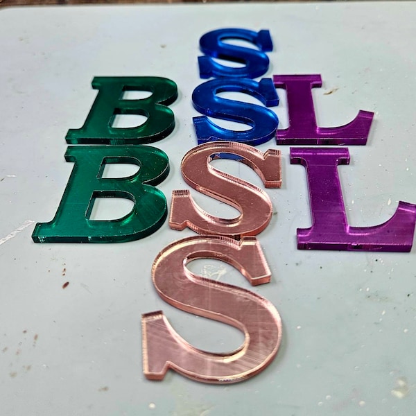 Mirrored Acrylic Letter Number for Art and Craft | Get Free 3M Adhesive ...