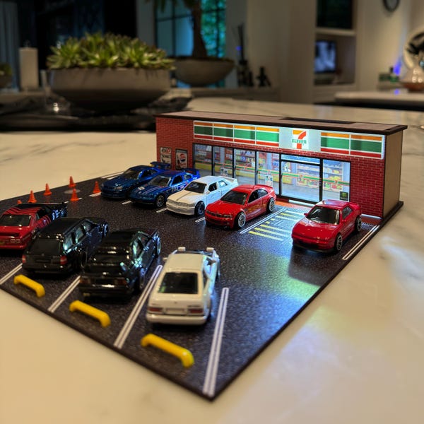 1/64 Scale Display Case for 28 Diecast Cars Storage Wall Stand Rack ...