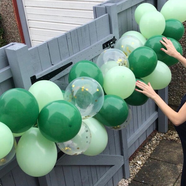 Stunning Green Balloon Arch, Green Balloon Garland, DIY Balloon Garland ...