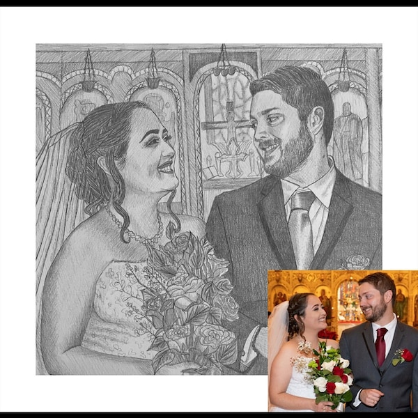 Custom Drawn Portrait / Original Art / Personalized Art / Commission ...