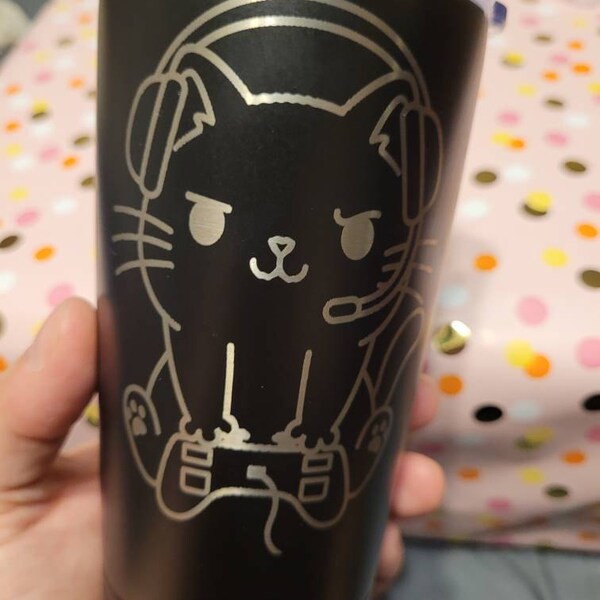 Gamer Cat SVG Cut File Funny Nerd Geek Cat Videogames Cutting File ...