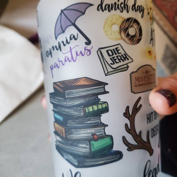 Easily Distracted by Books Frosted Cup| Reading Cup| Ice Coffee Cup - Etsy