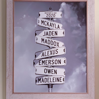 Eight Names Personalized Street Signs Personalized Photo Art - Etsy