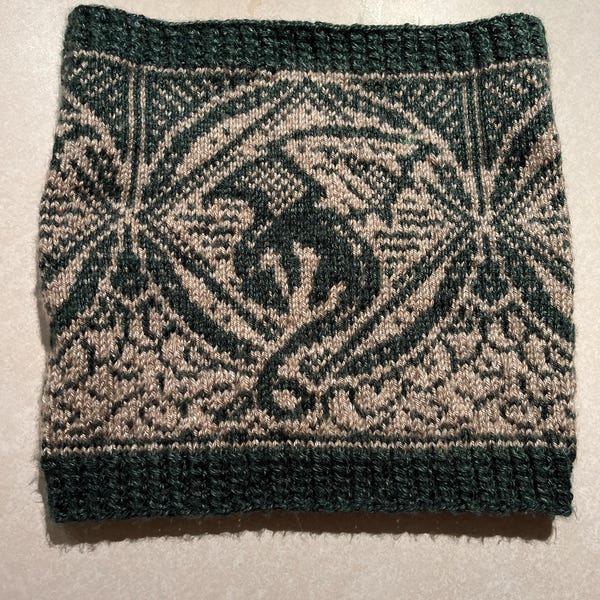 Dragon Tale Cowl Knitting Pattern, Digital PDF Pattern - Etsy
