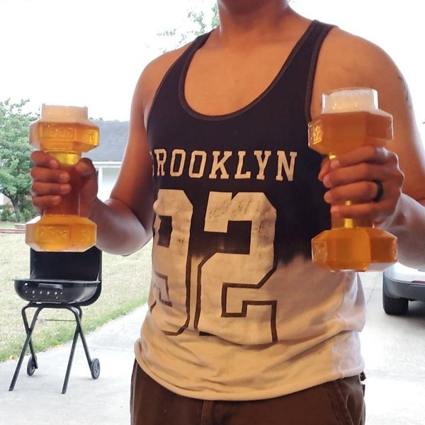 Dumbbell Beer Glass | Dumbbell Beer Glass | Funny Beer Mug | Beer Mugs ...