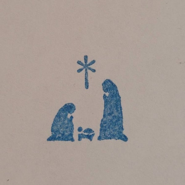 Nativity Rubber Stamp - Etsy