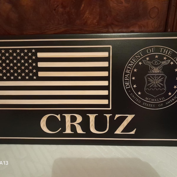 Personalized Wood Engraved Military Wall Plaque - Army - Navy - Coast ...