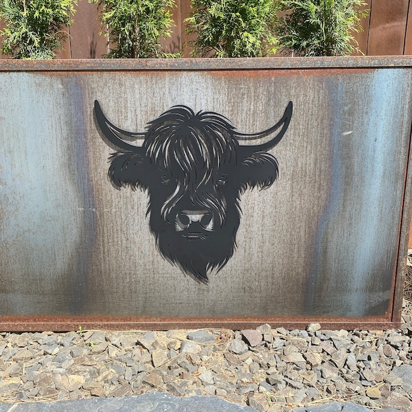 Handcrafted Metal Highland Cow Wall Art Rustic Farmhouse Decor Unique ...