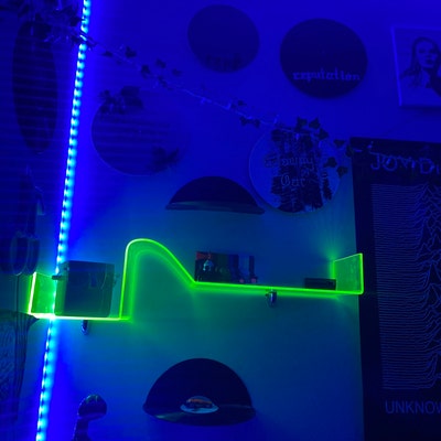 Fluorescent Acrylic Wave Shelf - Etsy