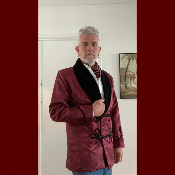 Smoking Jacket Sewing Pattern, Mens Jacket PDF Pattern, Mens Sewing Digital Download, Menswear ...