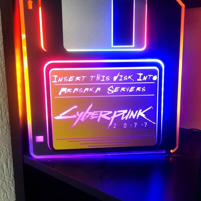 I Love 90s Led Wall Sign With Floppy Disk Concept Retro & - Etsy