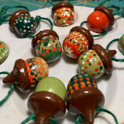 Miniature Wooden Acorns, Tiny Acorns, Mini Acorns Set of 10 Unfinished ...