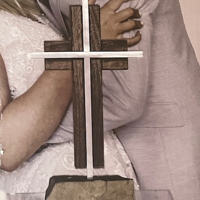 Unity Cross ® Solid Black Walnut and Curly Maple Wood With - Etsy