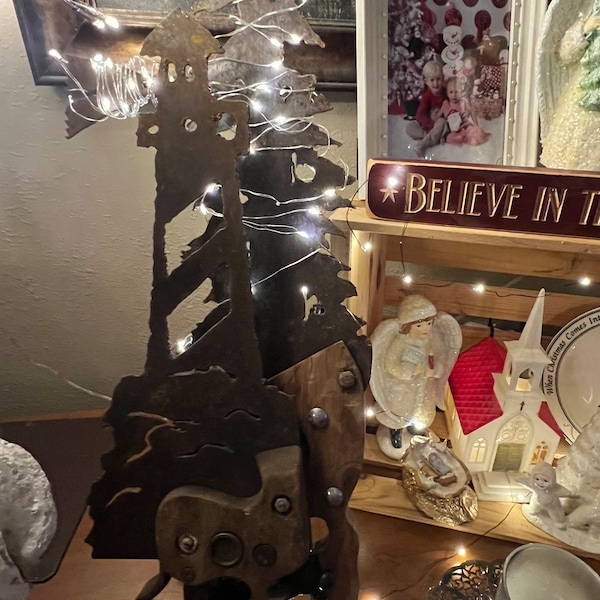 Hand Cut Tree Saws~ Recycled Metal Wall Art~vintage, Rustic, Unique ...