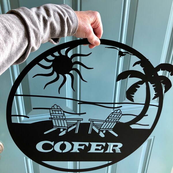 Custom Family Name Metal Gate Sign / Custom Outdoor Sign - Etsy